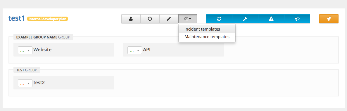 Incident Templates – StatusHub