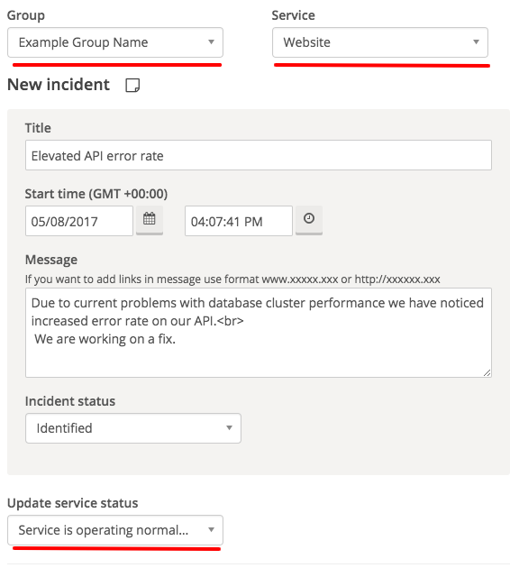 Incident Templates – StatusHub